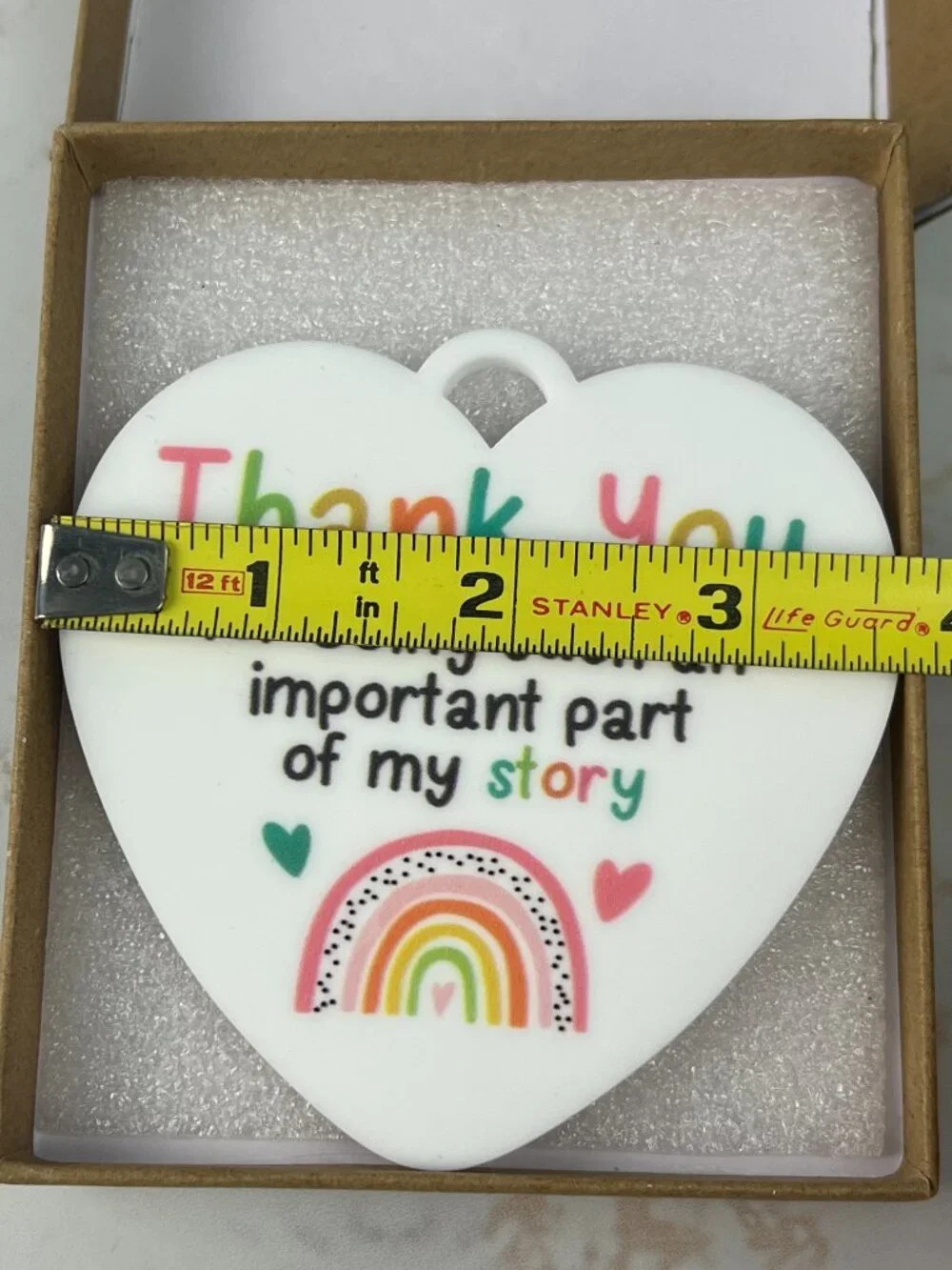 Holiday | New Thank You Hanging Heart Acrylic Ornament Teacher Friend ...